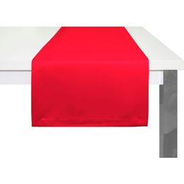 WIRTH Tischl&auml;ufer &raquo;Umea&laquo; rot Polyester B/L: 150cm x 40cm, 1 Stk., rechteckig
