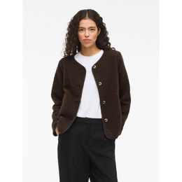 Vila Damen Pl&uuml;schjacke &raquo;VIADA TEDDY JACKET&laquo; Kunstfaser braun 42