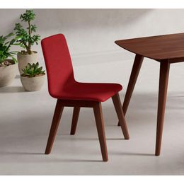 Home Affaire Stuhl &raquo;Sandy&laquo; () 2 Stk.mit verschiedenen Stuhlbeinfarben und Farbvarianten, Sitzh&ouml;he 47 cm rot Polyester B/H/T: 47cm x 88cm x 56cm, 2 Stk