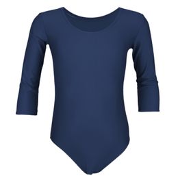 AQUARTI M&auml;dchen Turnanzug "Body M&auml;dchen Body 3/4 Arm", blau, Gr. 134, Obermaterial: 96% Baumwolle CO. 4% Elasthan EL., Sportanz&uuml;ge