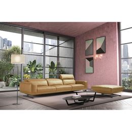 Egoitaliano 3-Sitzer &raquo;Gloria, super bequem, hochwertige Verarbeitung, edles Design, Megasofa&laquo; beidseitig verstellbare R&uuml;ckenelemente, mit Designmetallf&uuml;&szlig;en braun 