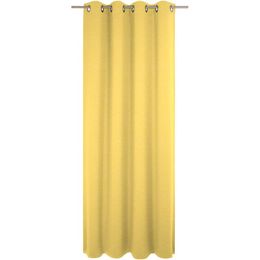 WIRTH Vorhang &raquo;Trondheim B&laquo; &Ouml;sen 1 Stk. tlg. gelb Chenille, Polyacryl 145cm, &Ouml;sen, 132cm