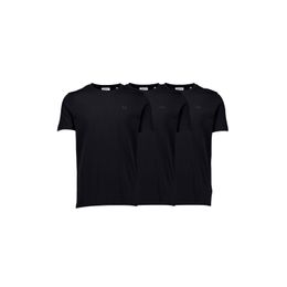 LINDBERGH Herren Kurzarmshirt "T-Shirt (Kurzarm) Relaxed Fit", schwarz, Gr. M, unifarben, Obermaterial: 100% Baumwolle, Shirts