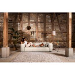 W.Schillig 3-Sitzer &raquo;around-the-block Mega Sofa mit tollem Sitzkomfort, Breite 260cm&laquo; mit eleganter Biese, mit Federkern grau Longlife Xtra-Leder Z59: