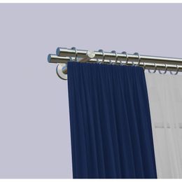 Indeko Gardinenstange &raquo;Linz&laquo; 2 l&auml;ufig-l&auml;ufig Wunschma&szlig;l&auml;nge silber Eisen B/L: 420cm, 1 Stk., 2 l&auml;ufig