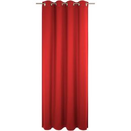 WIRTH Vorhang &raquo;Newbury&laquo; &Ouml;sen 1 Stk. tlg. nach Ma&szlig; rot Baumwolle, Polyester 215cm, &Ouml;sen, 130cm
