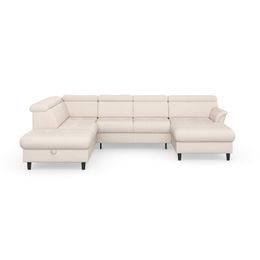 Sit & More sit&more Wohnlandschaft &raquo;Marano U-Form&laquo; inklusive Kopfteilverstellung, optional Schlaffunktion & Bettkasten beige 100% Polyester B/H/T: 304cm x 216cm,