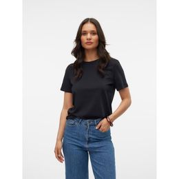 V&eacute;ro Moda Vero Moda Damen Kurzarmshirt &raquo;VMPAULINA SS T-SHIRT GA JRS NOOS&laquo; Baumwolle, regular fit schwarz XS