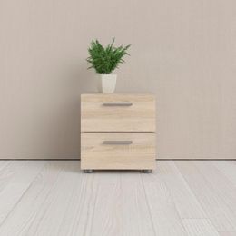 Home Affaire Nachtkommode &raquo;Pepe, Nachttisch, Nachtschrank, Beistelltisch,&laquo; mit 2 Schubl&auml;den, Breite 40, H&ouml;he 42 cm braun Holzwerkstoff B/H/T: 40cm x 