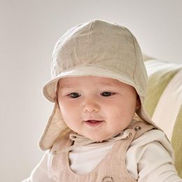 MaxiMo Jungen MaxiMo Schirmm&uuml;tze 1 Stk. Beigemeliert, Leinenoptik, Nackenschutz, UV50, Baby-Boy beige 43