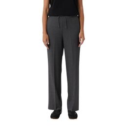 comma, Comma Damen Webhose Wide-Leg, Mid Rise grau 46, N-Gr