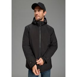 Polarino Herren Funktionsjacke mit Kapuze W&auml;rmend, winddicht, wasserabweisend, &Uuml;bergangsjacke 44 (S)