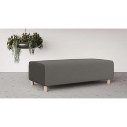 OTTO home Polsterhocker &raquo;Suyala&laquo; grau 100% Polyester B/H/T: 153cm x 46cm x 66cm, Struktur