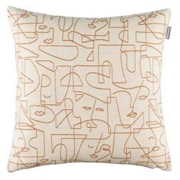 Musterring Dekokissen &raquo;Silhouet&laquo; mit Leinenanteil beige Obermaterial: 42% Polyacryl, 31% Baumwolle, 22% Polyester, 5% Leinen B/L: 45cm x 45cm, 1 Stk.