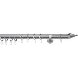 mydeco Gardinenstange &raquo;20mm Point Wandtr&auml;ger 14 cm&laquo; 2 l&auml;ufig-l&auml;ufig Fixma&szlig; silber Aluminium B/L: 260cm, 2 l&auml;ufig