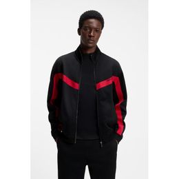 Hugo Herren Hugo Sweatjacke &raquo;Darti&laquo; Stehkragen, Relaxed Fit, Logo-Tape schwarz M