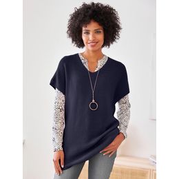 Heine Damen Pullunder "Pullunder", blau, Gr. 44, unifarben, 100% Polyacryl, Pullover