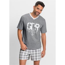 bonprix Herren bonprix Shorty Set, 2 bequeme Passform, mit elastischem Gummibund, im Casual Stil grau 60/62 (XXL)