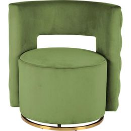 Kayoom Sessel &raquo;Drehsessel Sophistic, hochwertiges Gestell aus Eisen&laquo; Sessel, OTTOs Choice, 1 Stk. tlg. drehbar, elegant, samtweich, gesteppt gr&uuml;n 