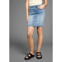 Arizona Damen Jeansrock &raquo;Ultra-Stretch&laquo; extra eng geschnitten blau 36