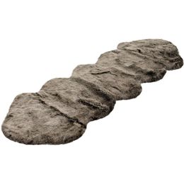 Calo-deluxe Hochflor-L&auml;ufer &raquo;Emica-1000&laquo; fellf&ouml;rmig 52 mm H&ouml;he Kunstfell gr&uuml;n Kunstfaser B : 60cm 1 Stk., 52mm, L: 180cm