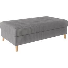 Home Affaire Polsterhocker &raquo;CHARRE XXL, Steppung im Sitzbereich, Ma&szlig;e: B/T/H: 118/73/40 cm&laquo; passend zur Serie CHARRE, auch in Cord und Boucl&eacute; grau 100