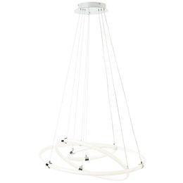 Brilliant LED Pendelleuchte &raquo;Poolen&laquo; warmwei&szlig; - kaltwei&szlig; 8000 lm, &Oslash; 79 cm, Aluminium/Kunststoff, chromfarben grau &Oslash; 79,1cm