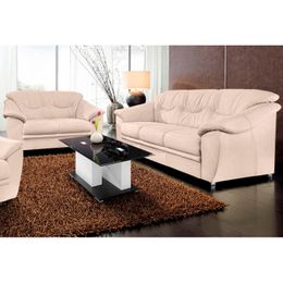 Sit & More sit&more Polstergarnitur &raquo;Savona, B: 148 bzw. 198 cm&laquo; Set: 2- & 3er-Sofa, mit Federkern beige B/H/T: 90cm x 90cm, Luxus-Microfaser ALTARA NUBUCK