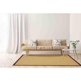 CarpetFine Sisalteppich &raquo;Sisal , auch als L&auml;ufer erh&auml;ltlich&laquo; rechteckig 5 mm H&ouml;he mit farbiger Bord&uuml;re, Anti Rutsch R&uuml;ckseite, viele Gr&ouml;&szlig;en, 