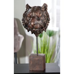 Casablanca by Gilde Dekofigur &raquo;Tiger Antique&laquo; braun Kunstharz B/H/T: 21,5cm x 47,5cm x 17cm