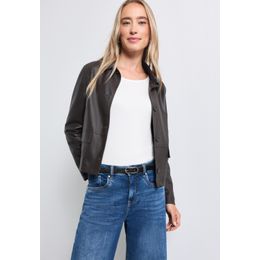 Street One Damen Lederg&uuml;rtel, schwarz, Gr. 95, Stoff, 100% Rindsleder, G&uuml;rtel, Echtleder