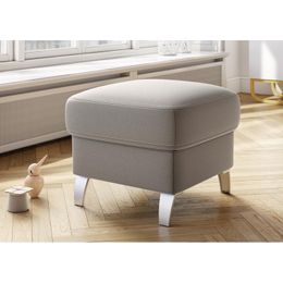 Sit & More sit&more Hocker &raquo;Vincenzo&laquo; grau B/H/T: 58cm x 48cm x 58cm, Luxus-Microfaser,mit Stauraumfach