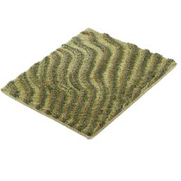 Kleine Wolke Badematte &raquo;Terrace, Badvorleger, Badezimmer Teppich&laquo; H&ouml;he 23 mm rutschhemmend beschichtet fu&szlig;bodenheizungsgeeignet Badteppich, modernes Wellen Design,