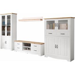OTTO home Wohnwand &raquo;Trinidad&laquo; Set, 4 Stk. tlg. wei&szlig; Einheitsgr&ouml;&szlig;e