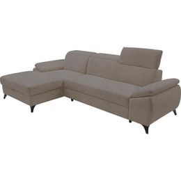 exxpo - sofa fashion Ecksofa &raquo;TAOS bequem, komfortabel durch Kopfteilverstellung, Breite 281cm&laquo; inkl. Bettfunktion und Bettkasten,toller Sitzkomfort, 