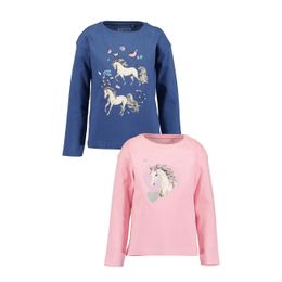 Blue Seven M&auml;dchen Langarmshirt "2er Pack Langarmshirts", bunt, Gr. 116, 100% Baumwolle, Shirts