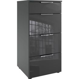 wimex Schubkastenkommode &raquo;Level36 C by fresh to go&laquo; mit Glaselementen auf der Front, soft-close Funktion, 41cm breit grau Holzwerkstoff B/H/T: 41cm x 84cm x