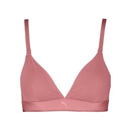 Puma Damen Puma Bralette &raquo;Puma WOMEN COTTON TRIANGLE BRALETTE 1P&laquo; herausnehmbare gepolsterte Cups f&uuml;r anpassungsf&auml;higen Look rosa L, N-Gr