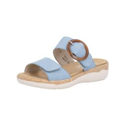 Remonte Damen Pantolette "Remonte Pantoletten Lederimitat", Gr. 41, blau, Lederimitat, Schuhe