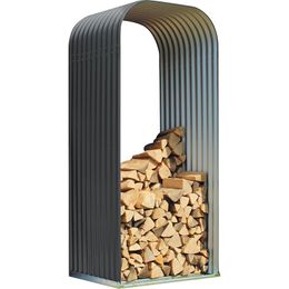Vitavia Kaminholzregal &raquo;Lignum 858, hoch&laquo; BxTxH: 99x86x223 cm grau Metall B/H/T: 99,1cm x 223,1cm x 85,8cm