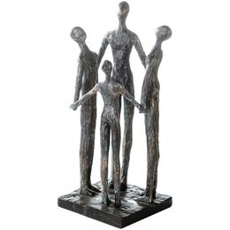Casablanca by Gilde Dekofigur &raquo;Skulptur Group&laquo; Dekoobjekt, H&ouml;he 30 cm, mit Spruchanh&auml;nger, Wohnzimmer braun Polyresin B/H/T: 12cm x 30cm x 12cm