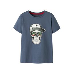 name it T-Shirt 'NKMLorne' Jungen Gr&ouml;&szlig;e 146/152 saphir / tanne / schwarz / wei&szlig;