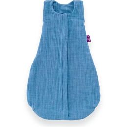 Tr&auml;umeland Babyschlafsack &raquo;Sommerschlafsack LIEBMICH Baumwollmusselin, in den Gr&ouml;&szlig;en 60-110&laquo; blau Bezug: 100% Baumwolle L: 110cm