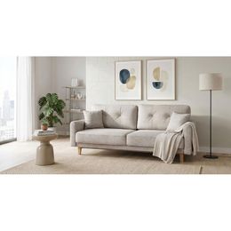 OTTO home 3-Sitzer &raquo;TRIPLO optionale Schlafsofa mit Bettkasten, Ma&szlig;e B/T/H: 215/100/89 cm&laquo; Wahlweise Bettfunktion - Liegefl&auml;che 145x191 cm, R&uuml;cken-, 
