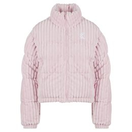 Karl Kani Damen Cordjacke "Karl Kani Og K Corduroy Short Puffer Jacket", rosa, Gr. L, mehrfarbig, 100% Polyester, Jacken
