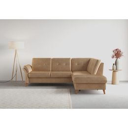 Sit & More sit&more Ecksofa &raquo;G&ouml;teborg&laquo; inkl. Sitztiefenverstellung, wahlweise mit Bettfunktion & Bettkasten braun B/H/T: 250cm x 90cm x 226cm, Luxus-Microfaser 