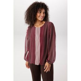 Aniston Plus Damen Aniston PLUS Schlupfbluse mit blickdichtem Jerseyfutter - NEUE KOLLEKTION rot 48