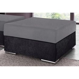 Collection AB Hocker &raquo;John, B: 100 cm&laquo; optional Federkernpolsterung schwarz Struktur (100% Polyester);Kunstleder SOFTLUX / Struktur (80% Polyester; 20