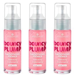 Essence Damen Primer &raquo;bouncy PLUMP SMOOTHING PRIMER&laquo; 3-tlg., Mousse, grundierend, gl&auml;ttend, frischer Duft rosa 90ml