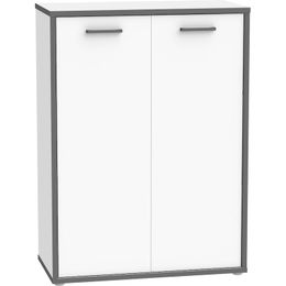 FORTE Kommode &raquo;Keflav&laquo; Breite 84,5 cm wei&szlig; Holzwerkstoff B/H/T: 84,5cm x 115,1cm x 41,5cm, 2 Stk.